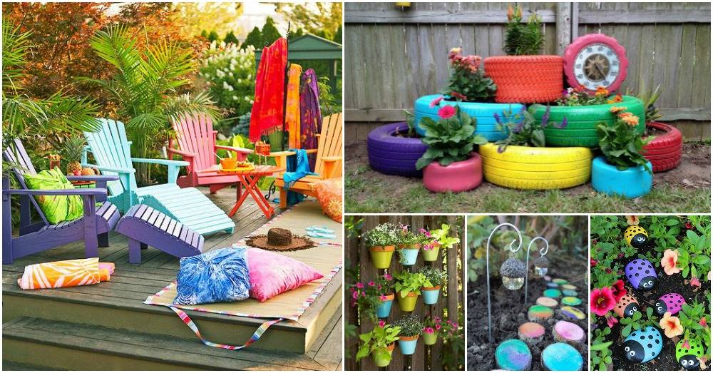 22 Colorful Garden Decor Ideas For This Year | SharonSable
