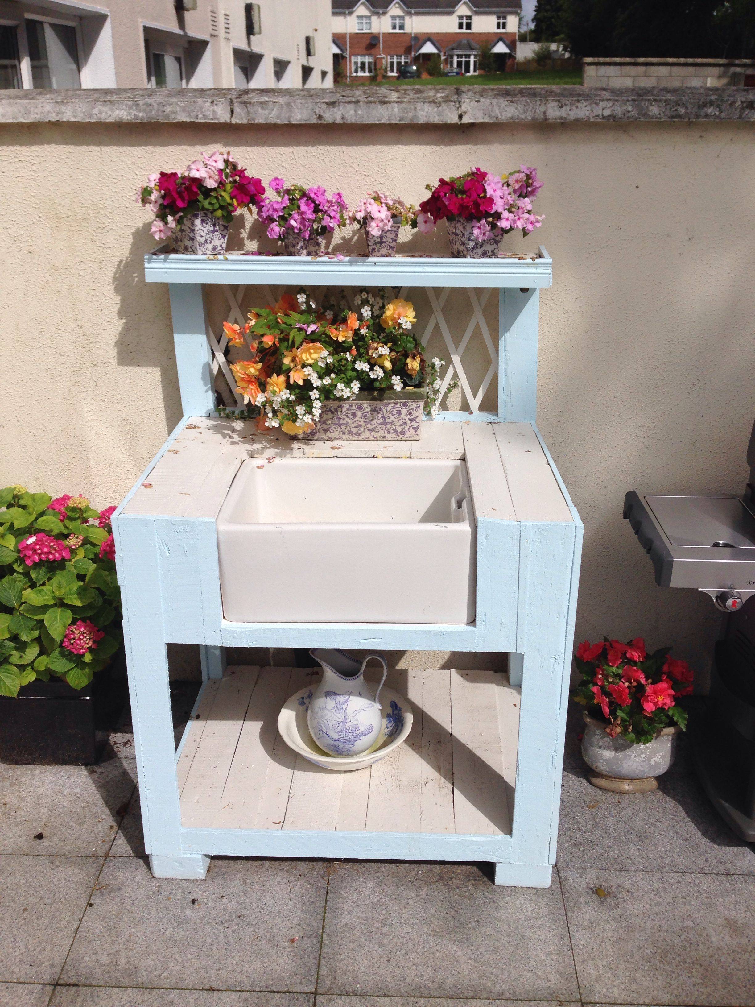 22 Outdoor Garden Potting Bench with Sink Ideas To Consider | SharonSable