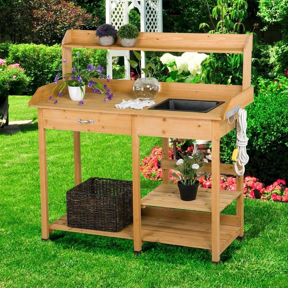 23 Garden Potting Bench with Sink Ideas You Must Look | SharonSable