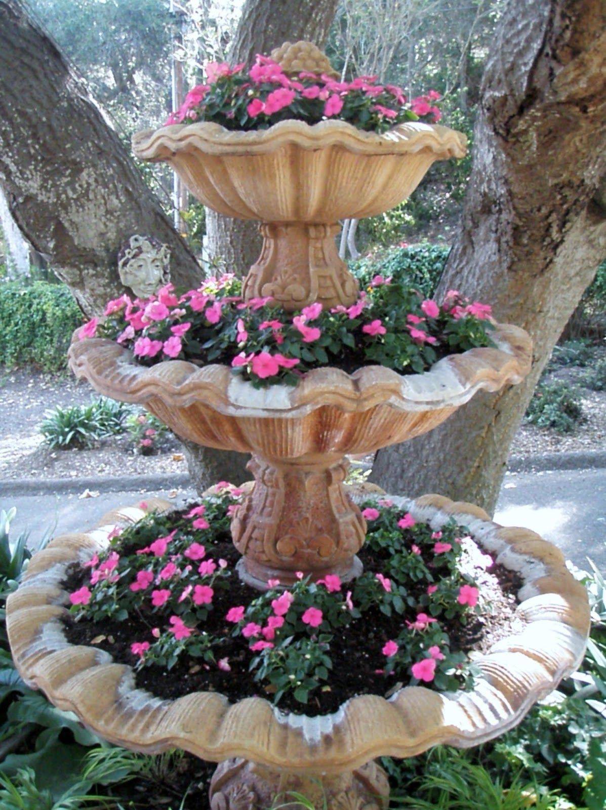 24 Flower Garden with Fountains Ideas Worth a Look | SharonSable