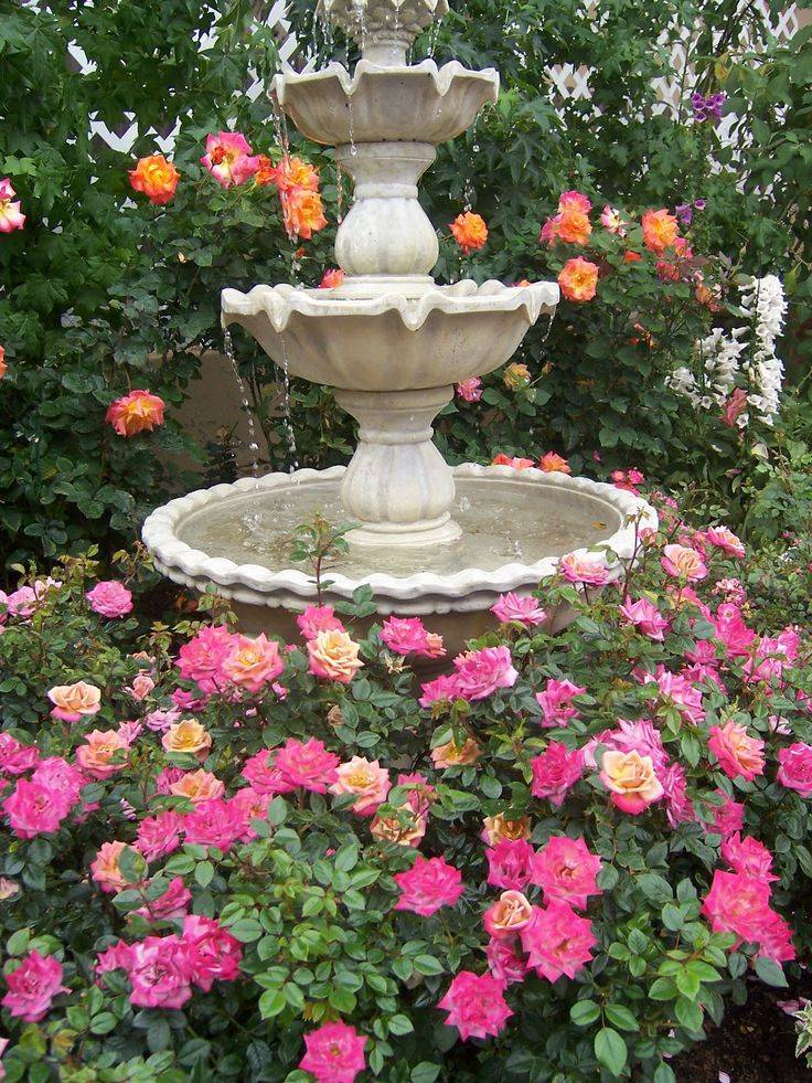 24 Spring Flower Garden with Fountains Ideas To Try This Year | SharonSable
