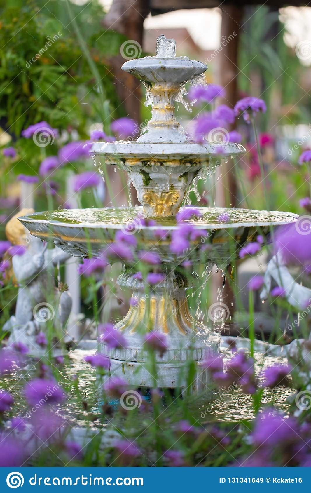 23 HD Flower Garden with Water Fountain Ideas Worth a Look | SharonSable