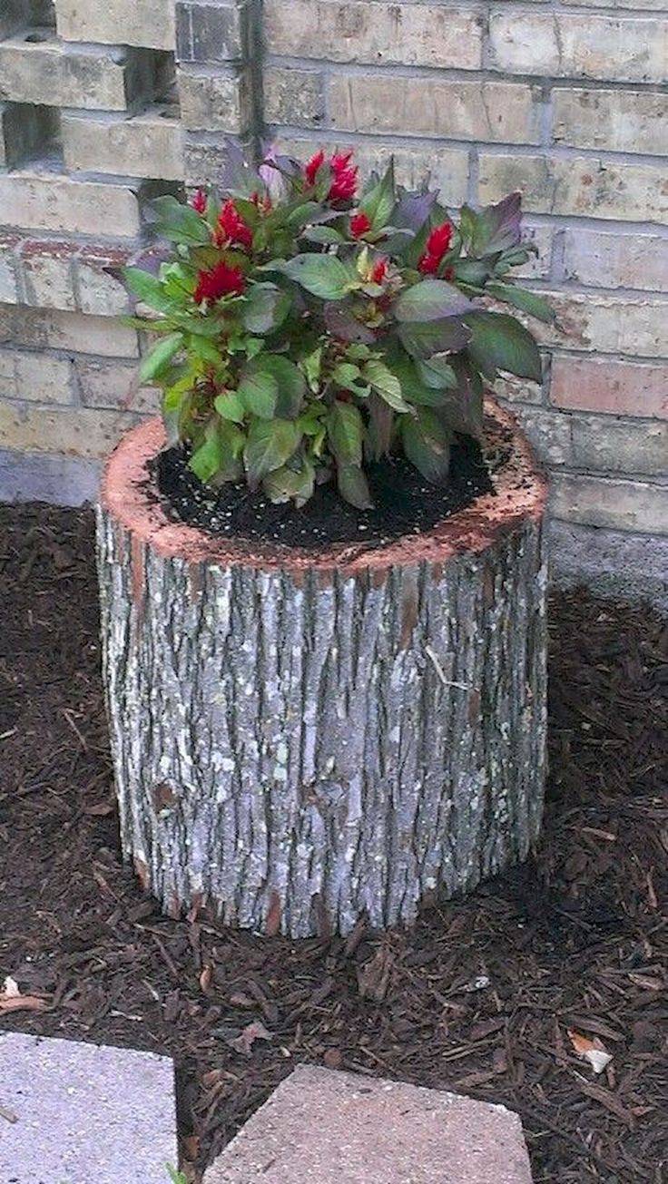 18 DIY Tree Stump Garden Ideas Container You Should Check | SharonSable