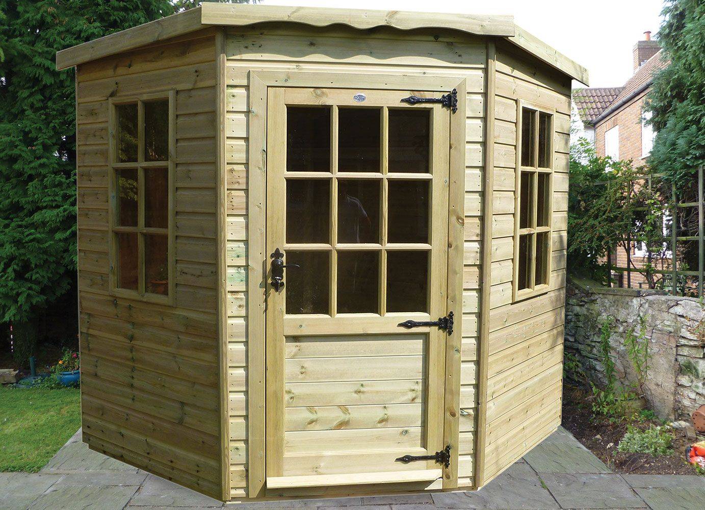 23 Corner Garden Shed Ideas To Consider | SharonSable