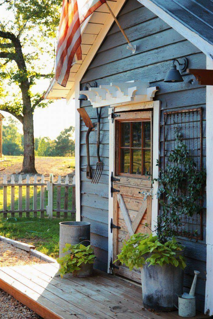 23 Blue Garden Shed Ideas Worth to Check | SharonSable