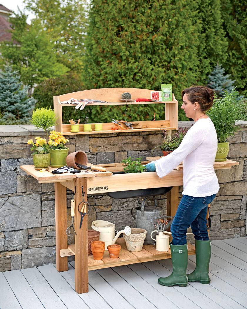 22 Outdoor Garden Work Table Ideas You Must Look | SharonSable