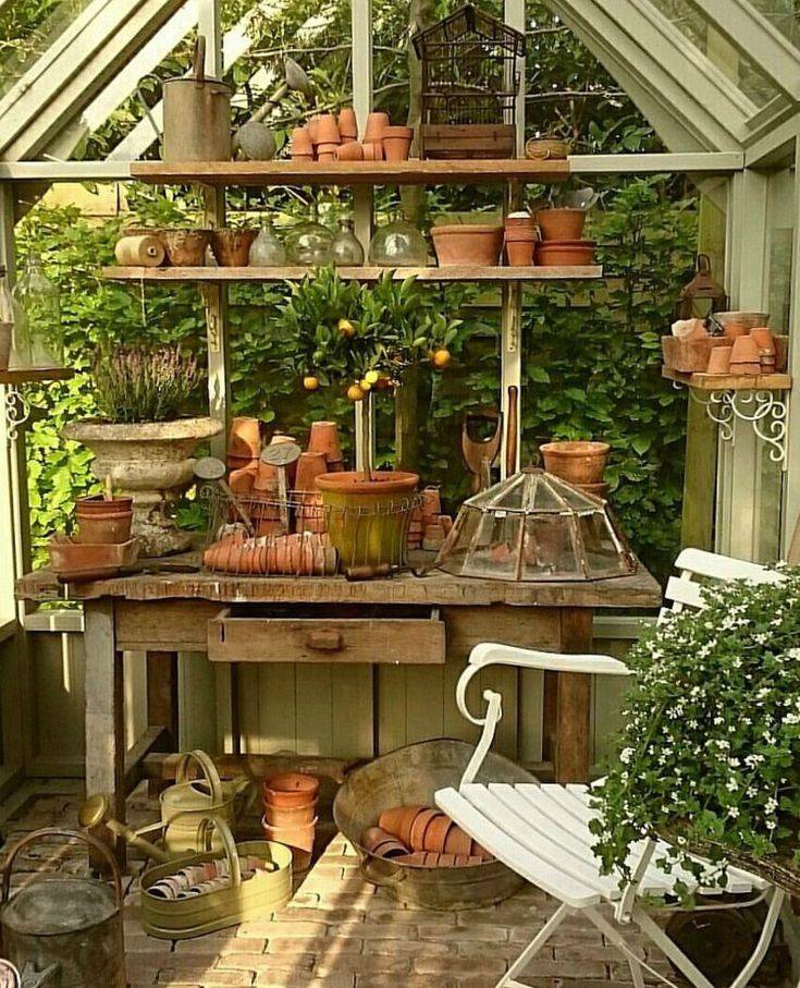 20 Cottage Garden Potting Bench Ideas You Gonna Love | SharonSable
