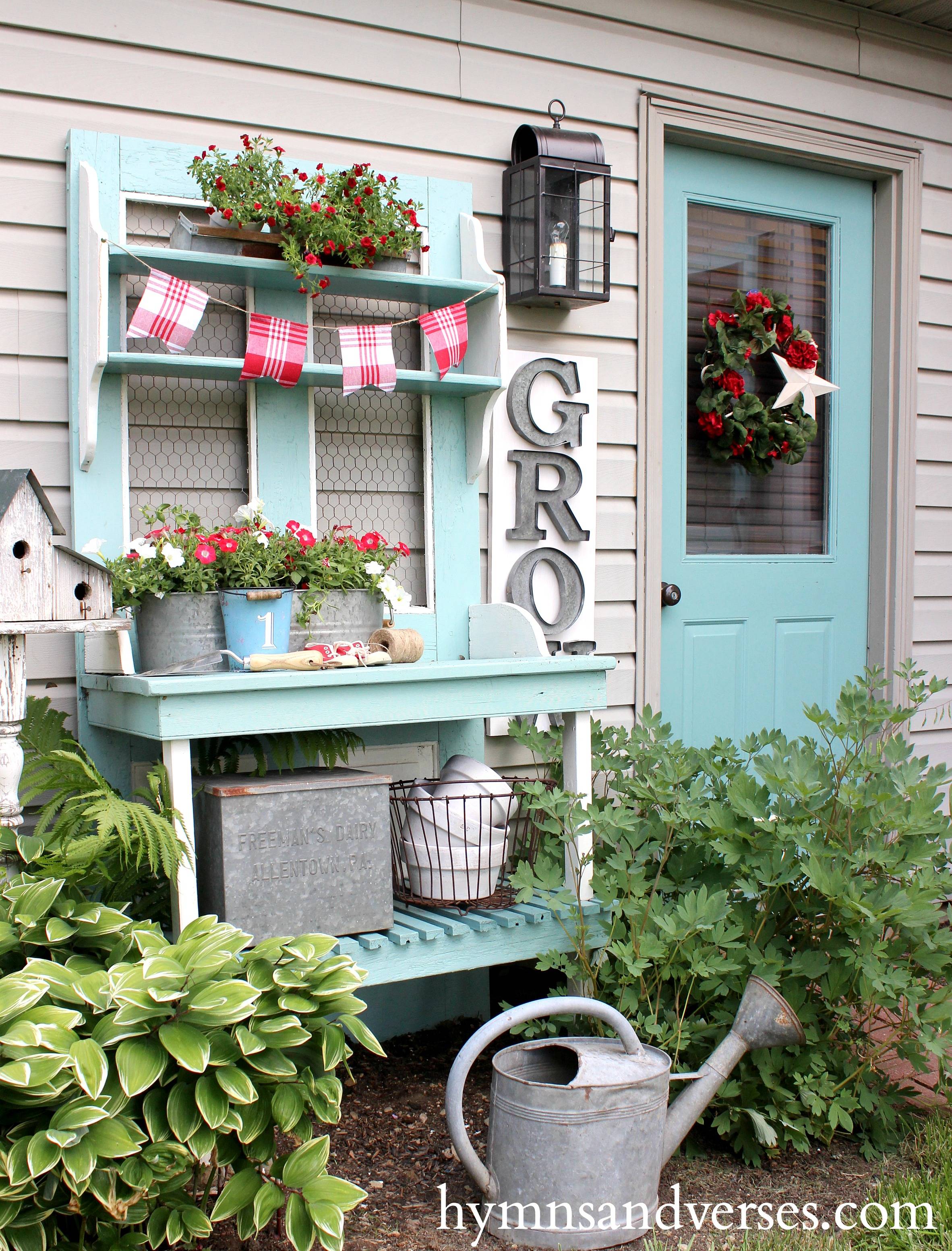 20 Cottage Garden Potting Bench Ideas You Gonna Love | SharonSable