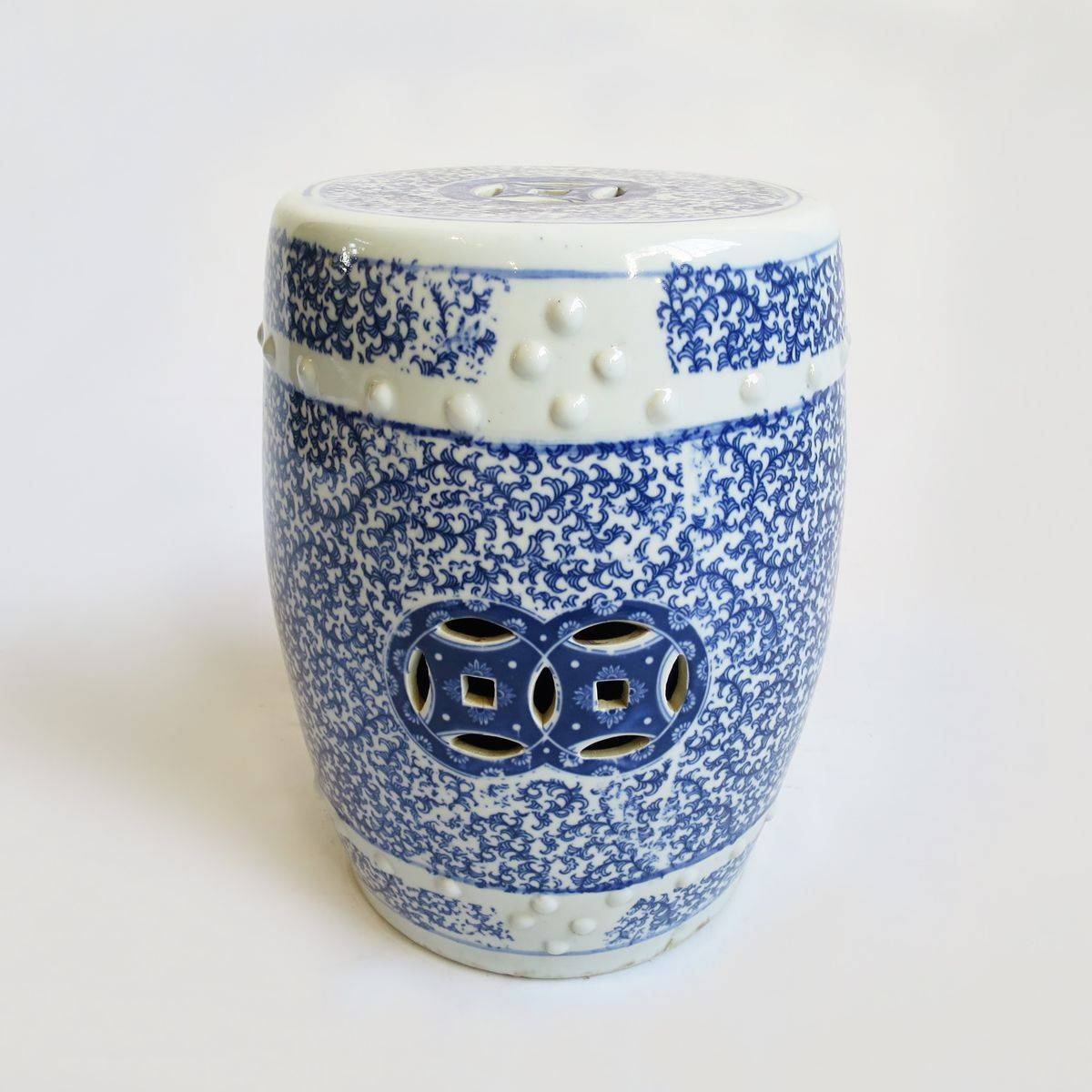 13 Blue and White Ceramic Garden Stool Ideas To Consider | SharonSable