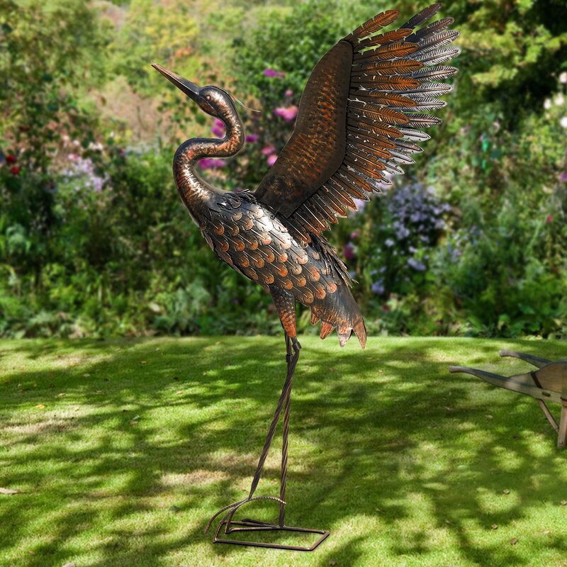 21 Heron Metal Garden Sculpture Ideas Worth to Check | SharonSable