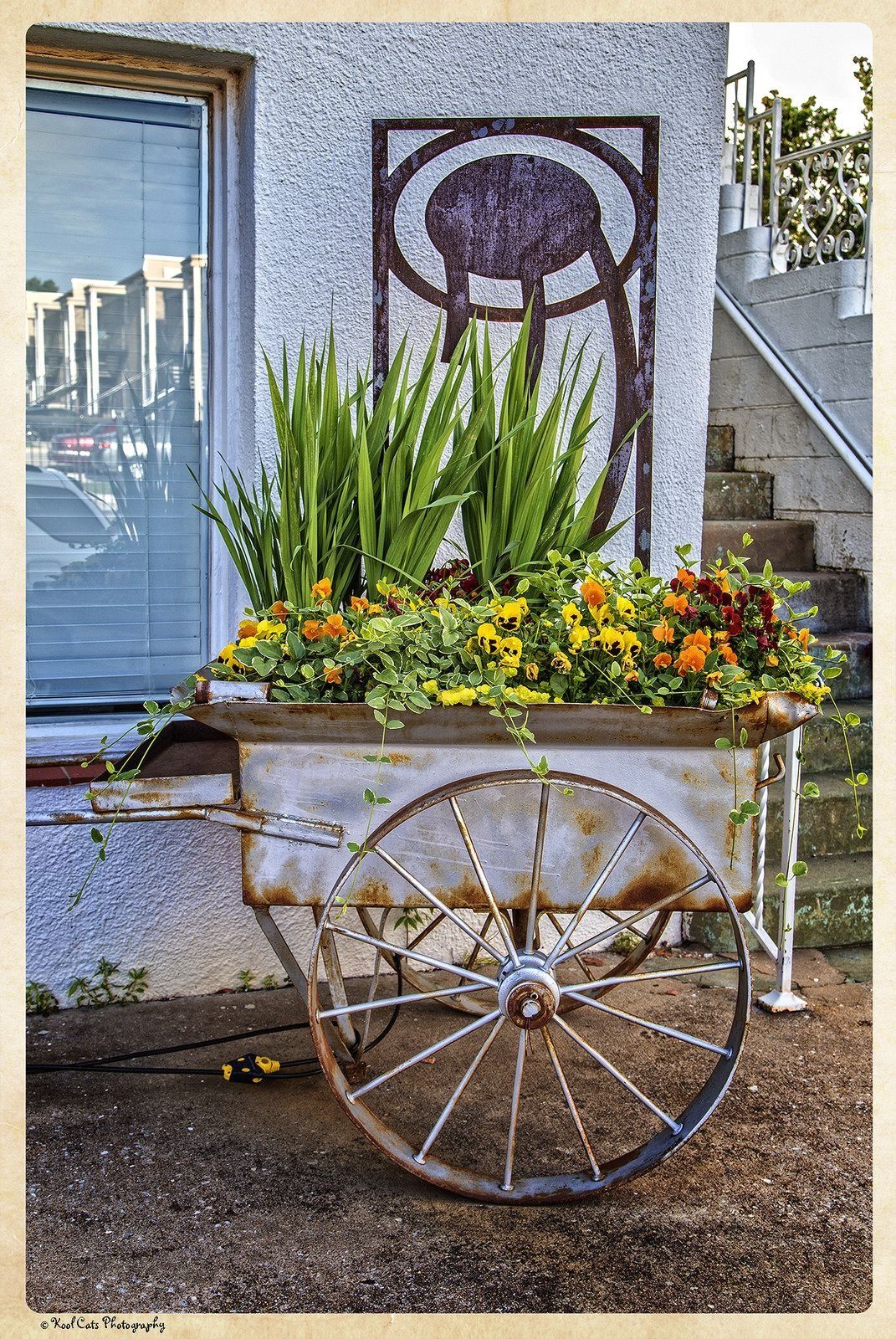 21 Garden Cart Planter Ideas Worth a Look | SharonSable