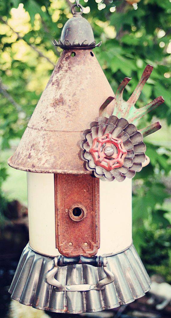 20 Metal Garden Bird House Ideas Worth a Look | SharonSable