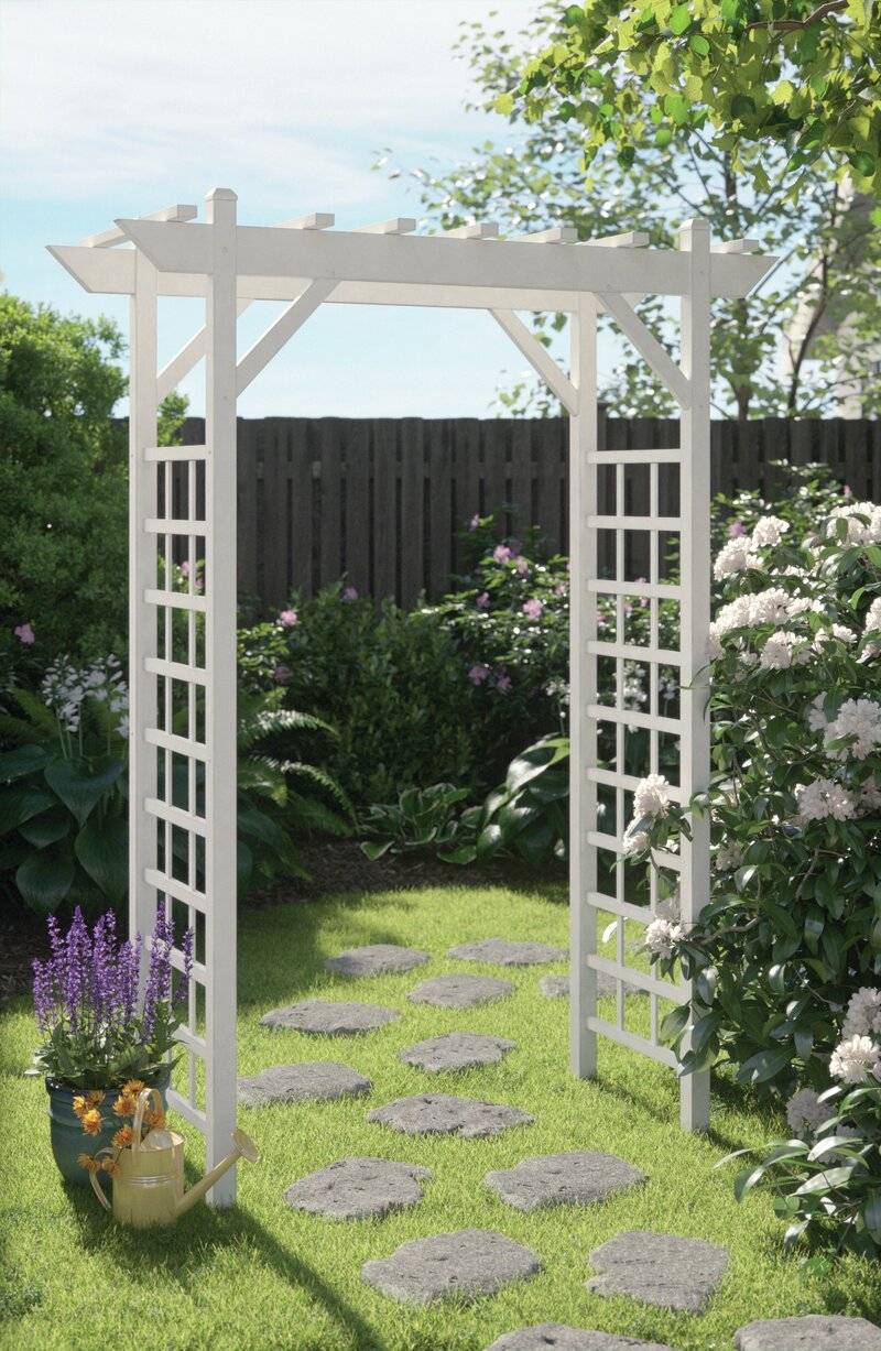 19 White Garden Arch Ideas You Must Look | SharonSable