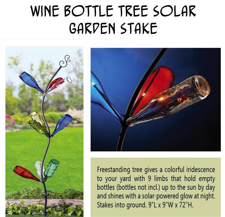 15 Wine Bottle Tree Garden Stake Ideas Worth a Look | SharonSable
