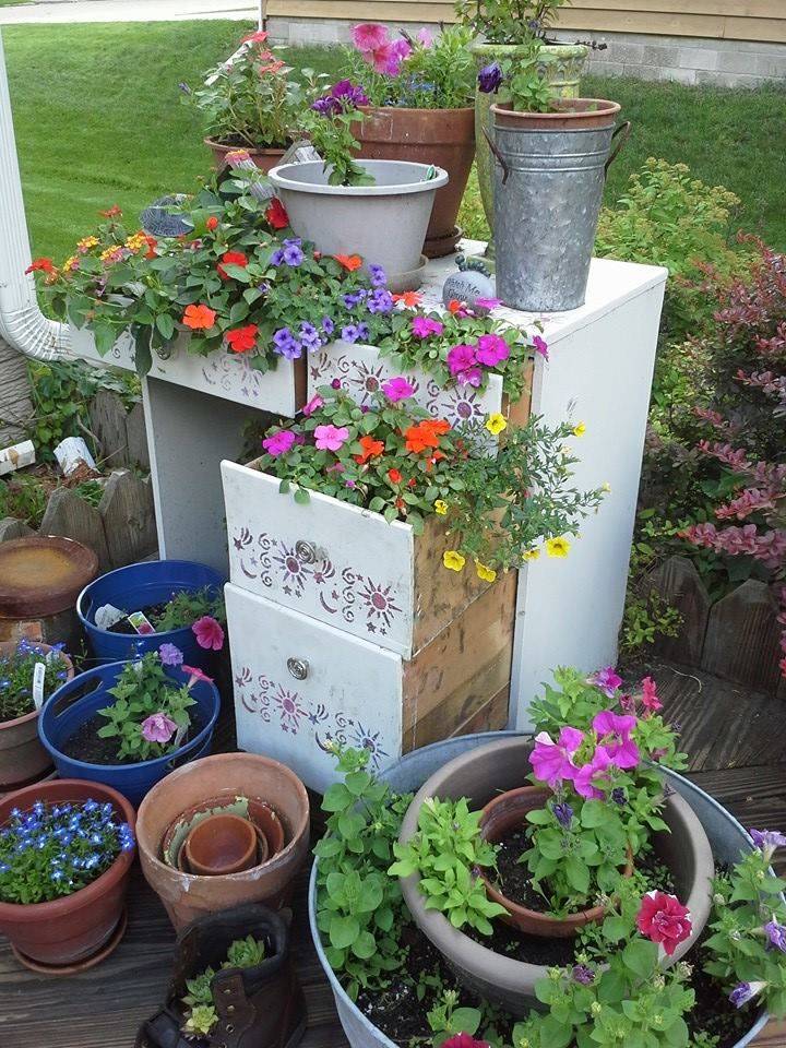 22 Repurposed Items for Garden Art Ideas You Must Look | SharonSable