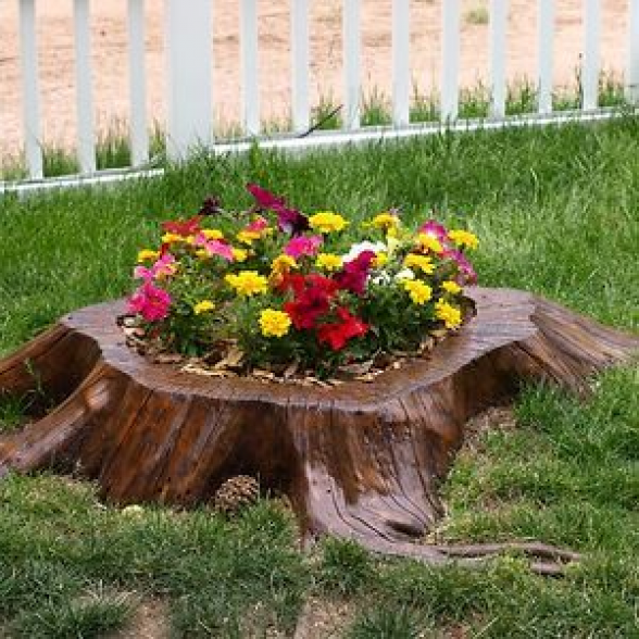 22 Tree Stump Garden Art Ideas You Should Look | SharonSable