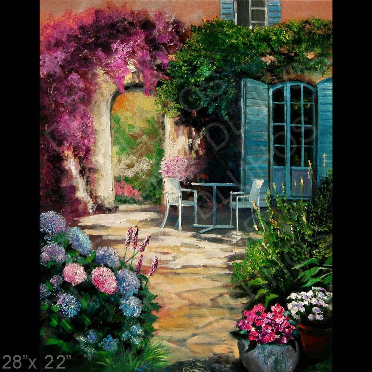 23 Italian Patio Garden Paintings Ideas You Should Look | SharonSable