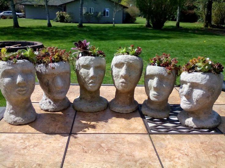 20 Cement Garden Faces Ideas To Try This Year | SharonSable