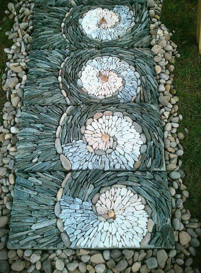 24 Pebble Mosaics Garden Art Ideas You Cannot Miss | SharonSable