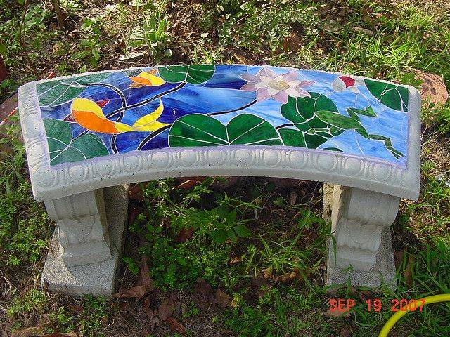 24 How to Stained Glass Mosaic Garden Bench Ideas You Gonna Love ...