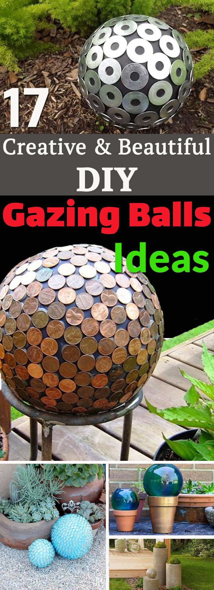 22 Homemade Gazing Ball for Garden Ideas You Must Look | SharonSable