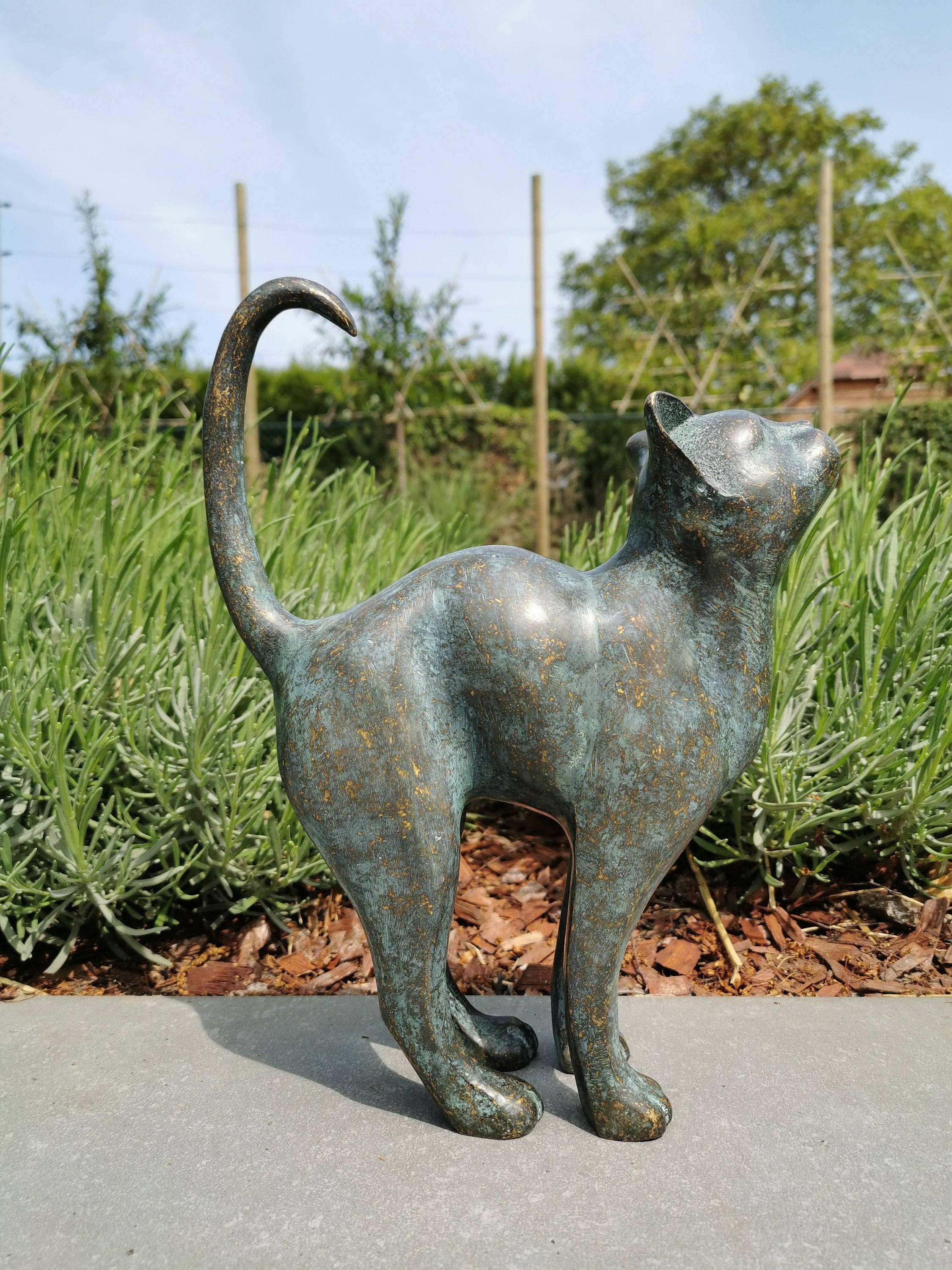 21 Cat Garden Statue Sculpture Ideas Worth to Check | SharonSable