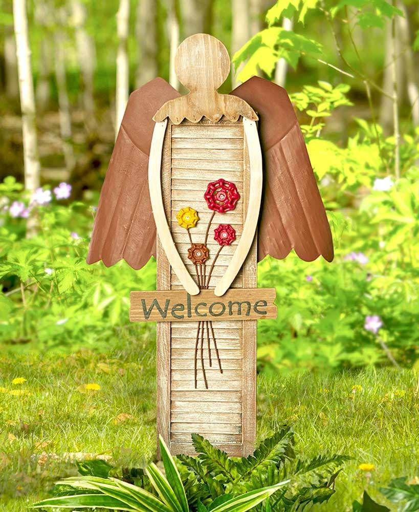20 Rustic Metal Garden Angels Ideas You Cannot Miss | SharonSable