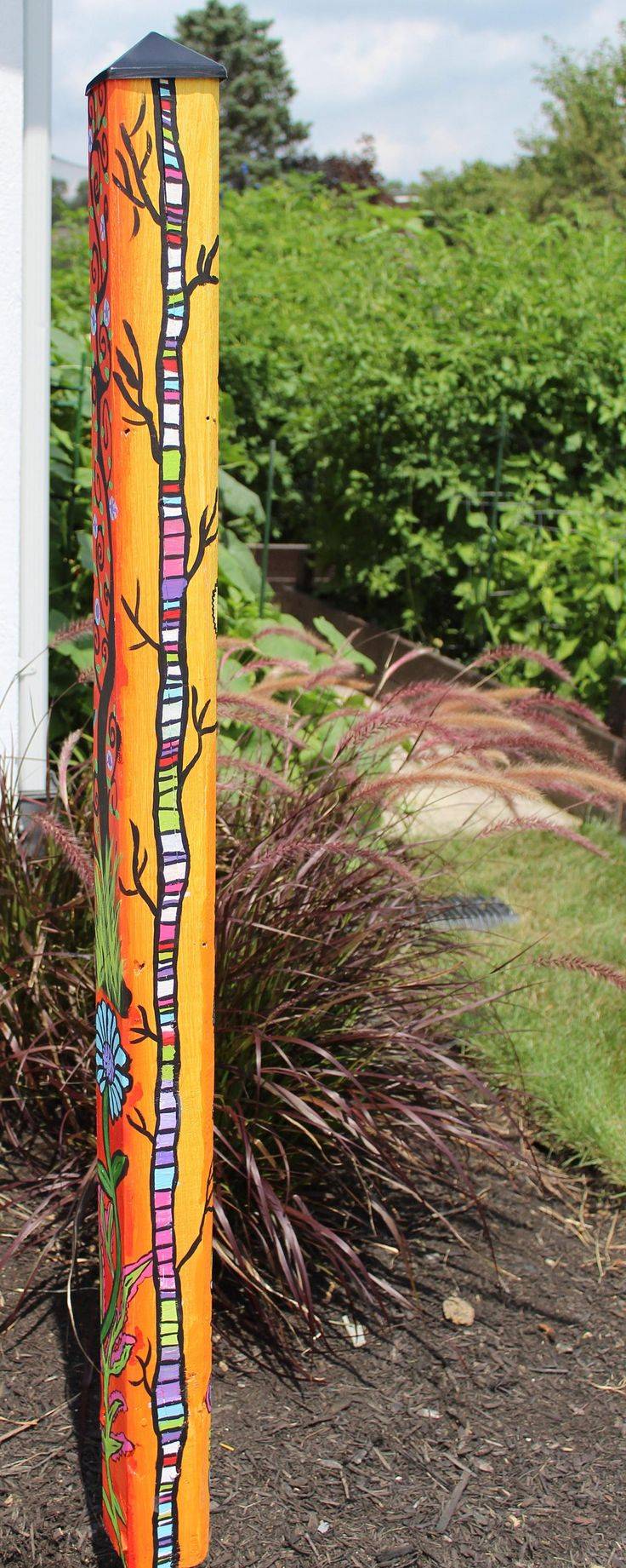 24 Painted Peace Poles for Garden Ideas You Gonna Love | SharonSable