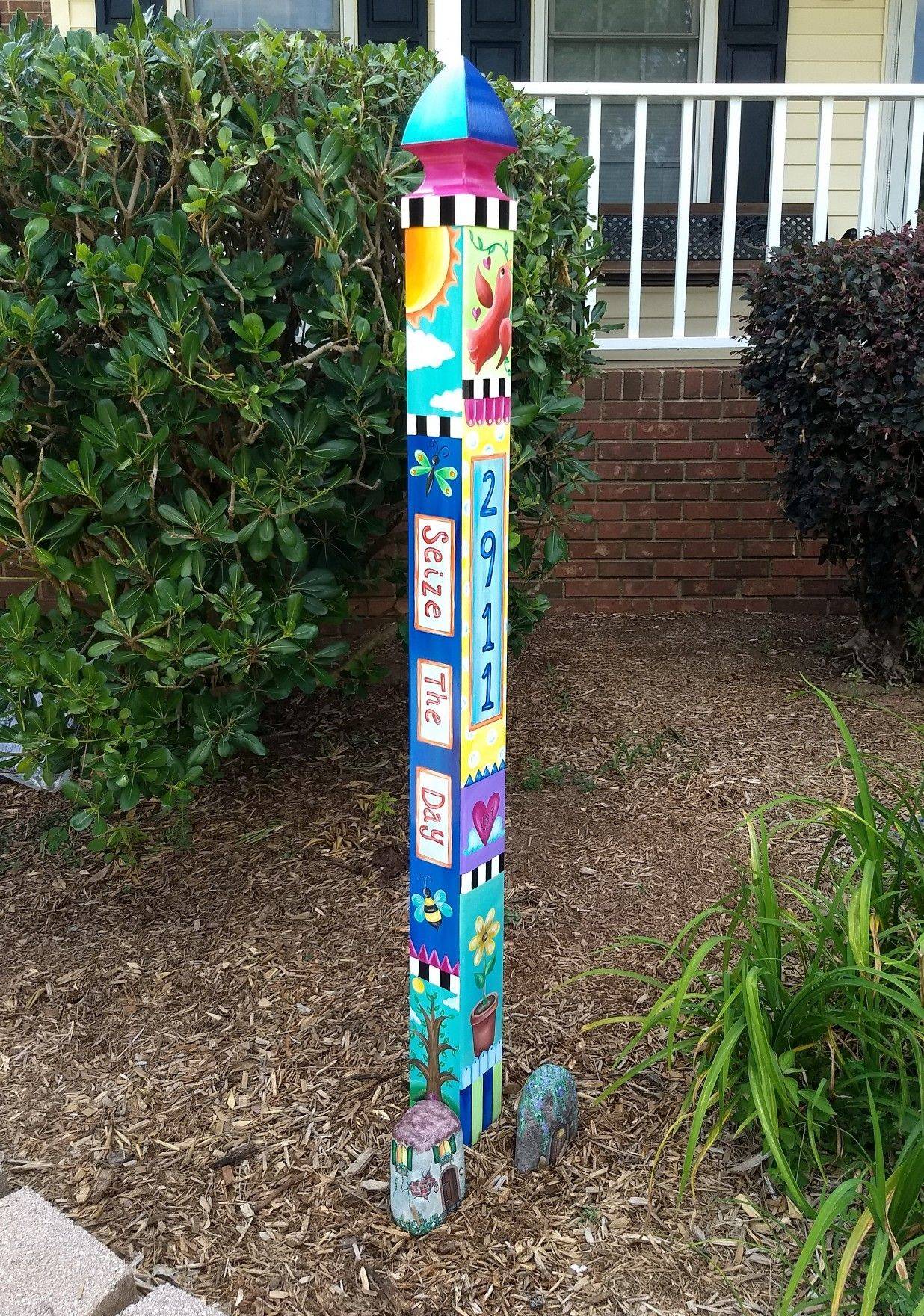 24 Painted Peace Poles for Garden Ideas You Gonna Love | SharonSable