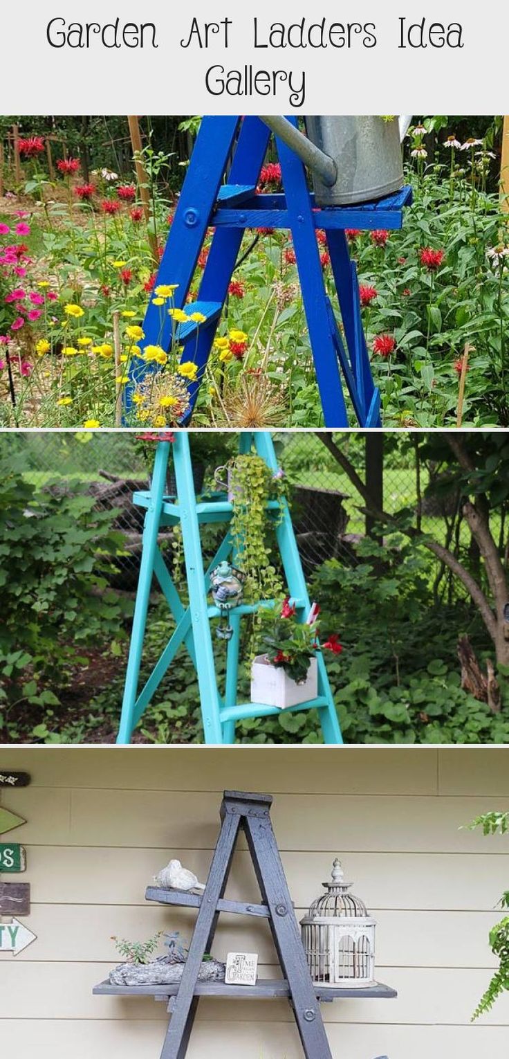 19 Wooden Ladder Garden Ideas Worth a Look | SharonSable