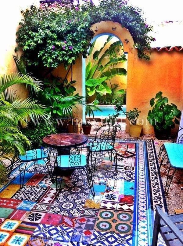 23 Mexican Courtyard Garden Ideas You Gonna Love | SharonSable