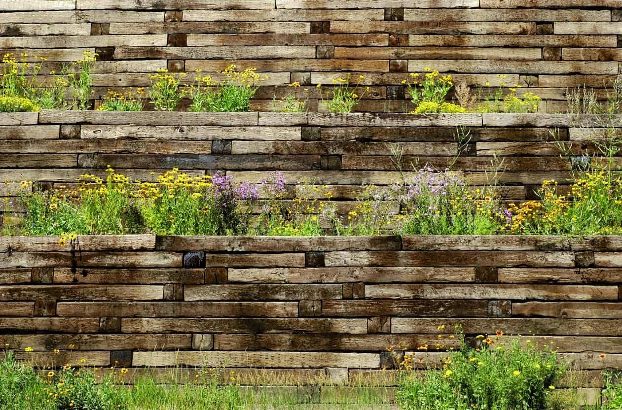 23 Wooden Retaining Wall Garden Ideas To Consider | SharonSable