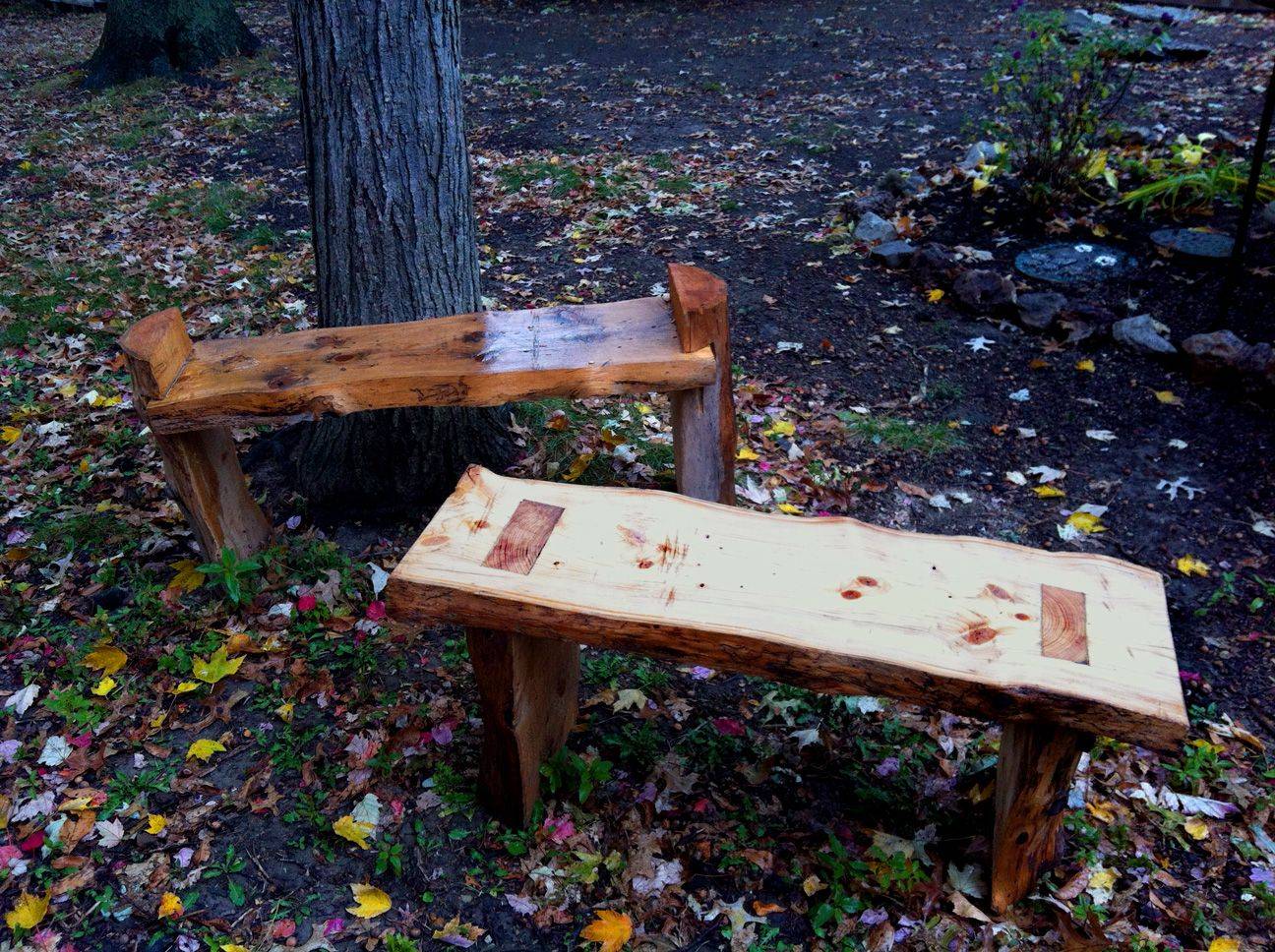 23 Log Garden Bench Ideas To Try This Year | SharonSable
