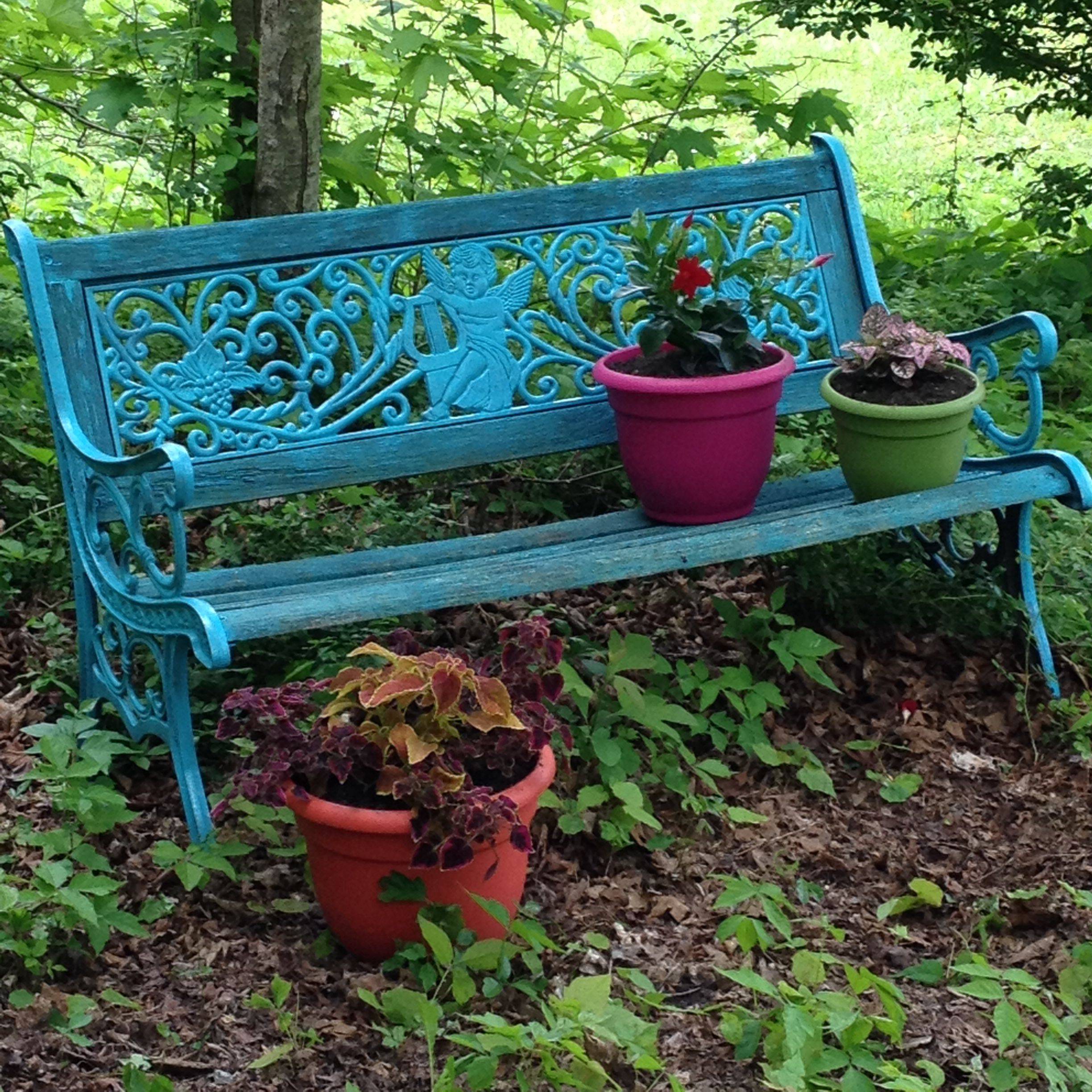 23 Painted Garden Benches Outdoor Ideas You Cannot Miss | SharonSable
