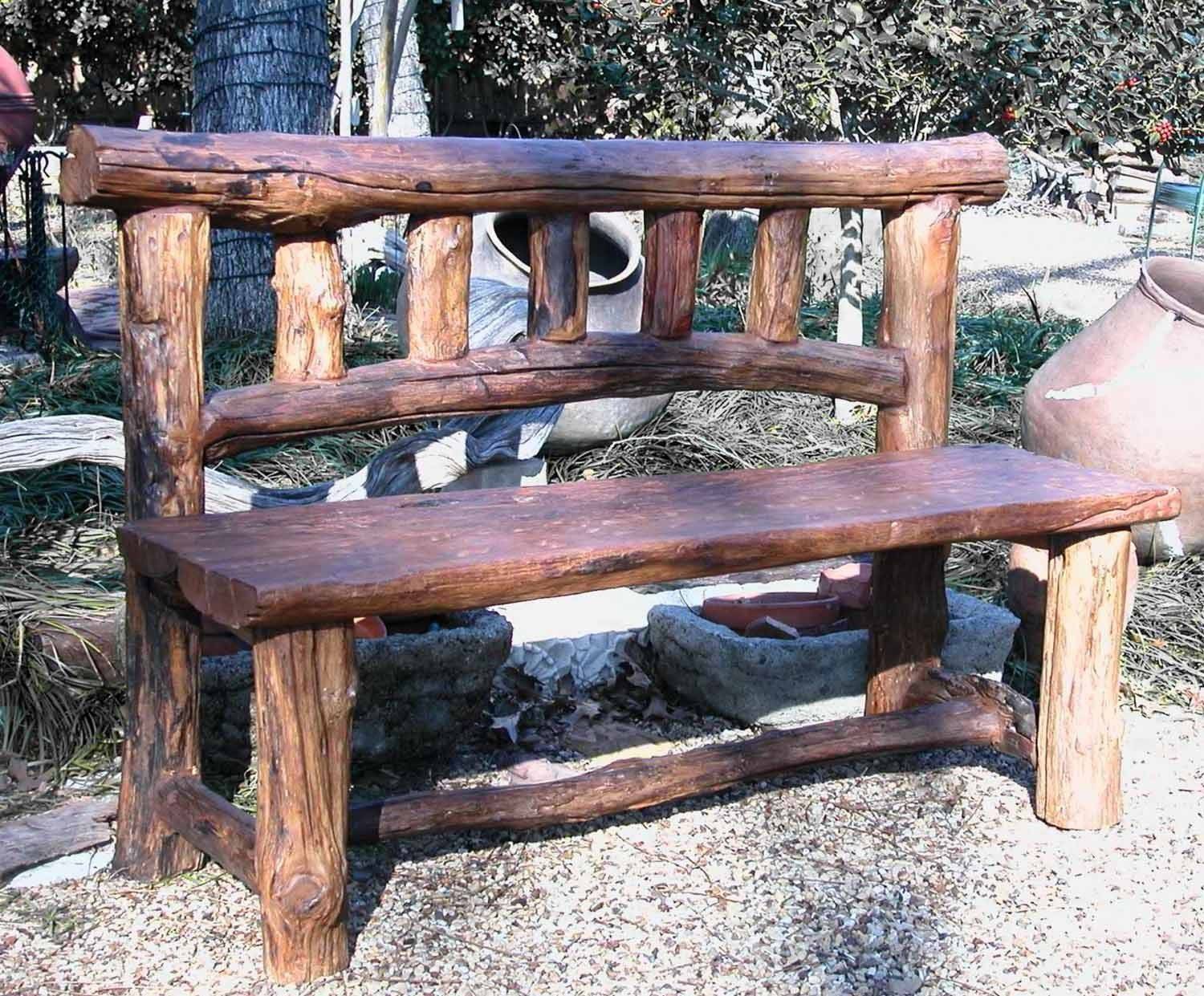 24 Rustic Garden Benches Wood Ideas To Try This Year | SharonSable