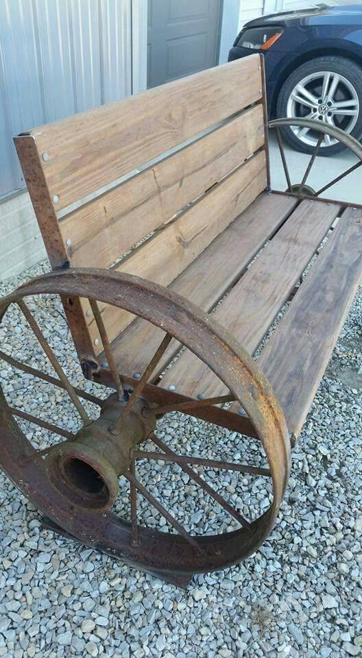 25 Wagon Wheel Garden Bench Ideas You Cannot Miss | SharonSable