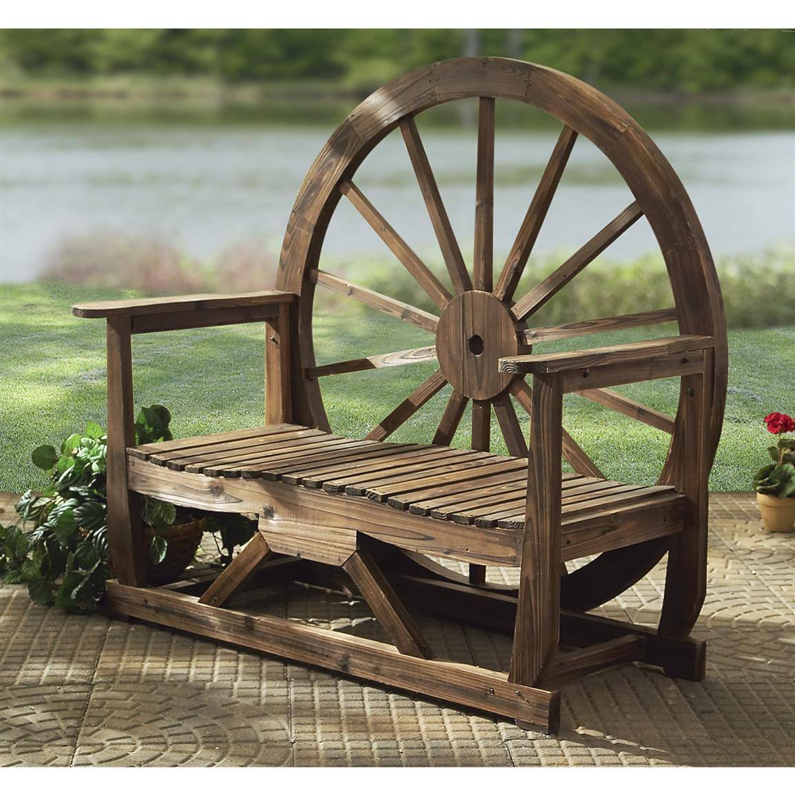 25 Wagon Wheel Garden Bench Ideas You Cannot Miss | SharonSable