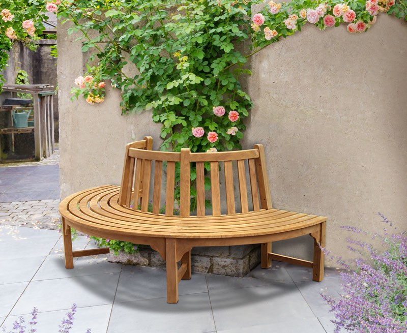22 Semi Circle Garden Bench Ideas You Should Check | SharonSable