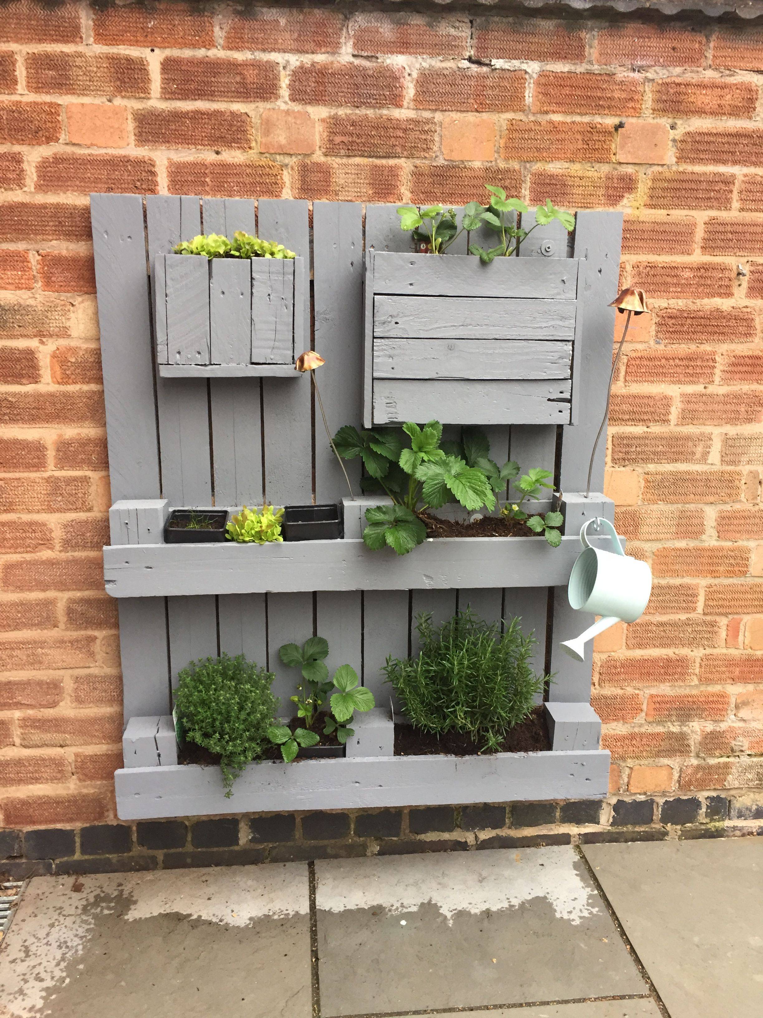 24 Herb Garden Pallet Walls Ideas You Should Look | SharonSable
