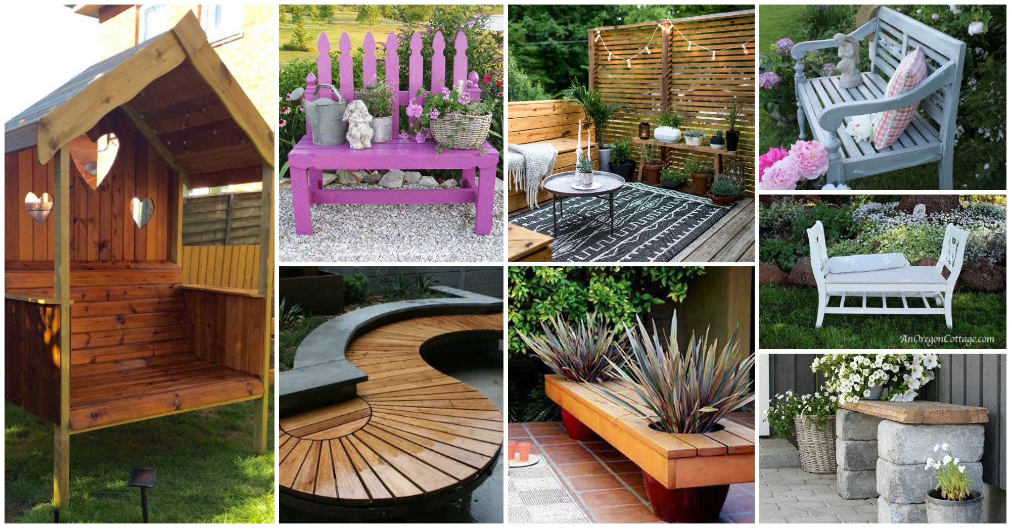 21 Garden Bench Art Ideas For This Year | SharonSable