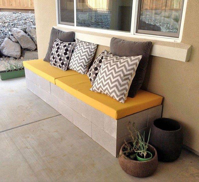 18 Cinder Block Garden Bench Ideas You Gonna Love | SharonSable