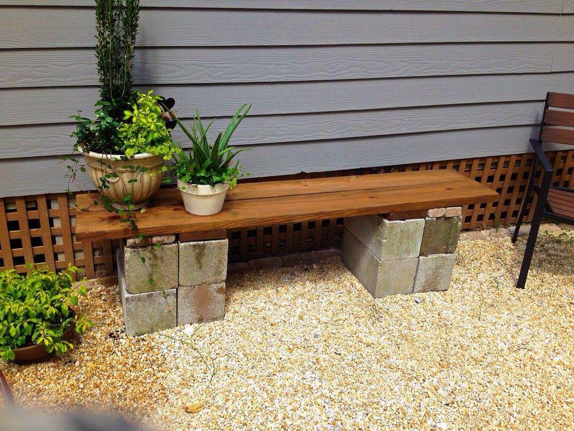 18 Cinder Block Garden Bench Ideas You Gonna Love | SharonSable