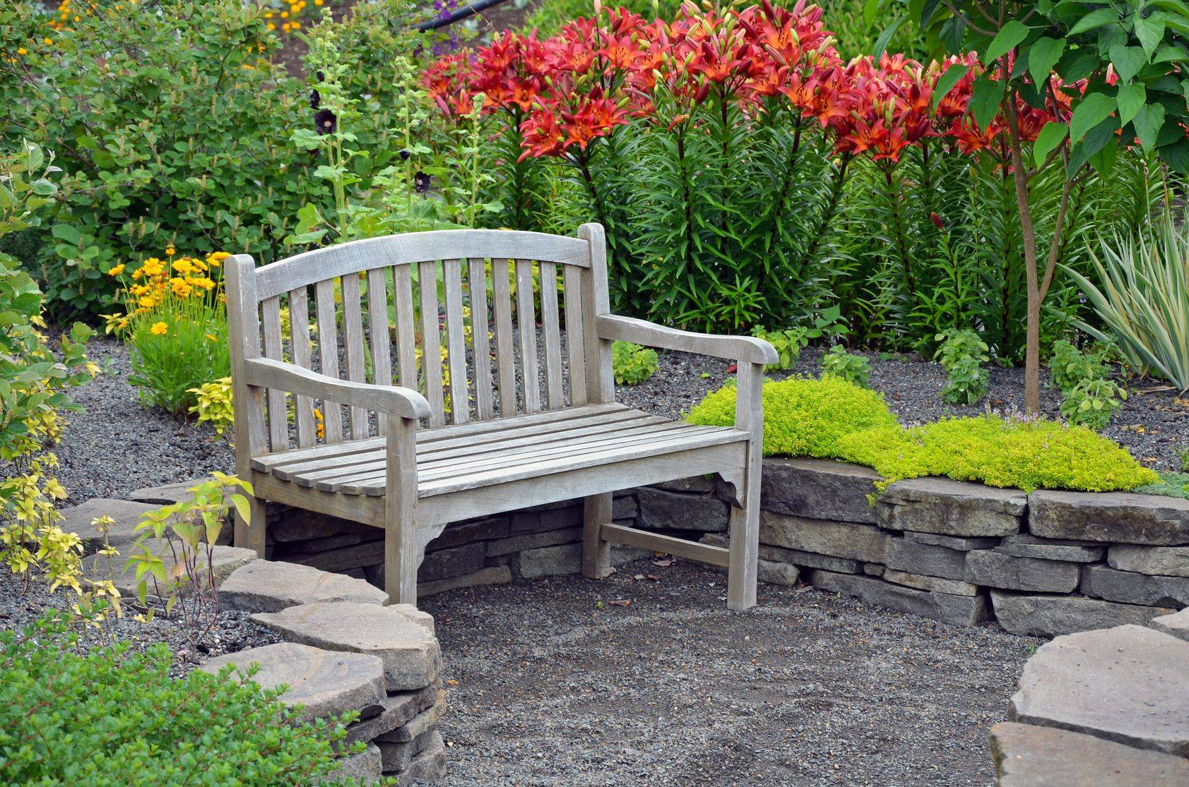19 Landscaping with Garden Bench Ideas You Should Check | SharonSable