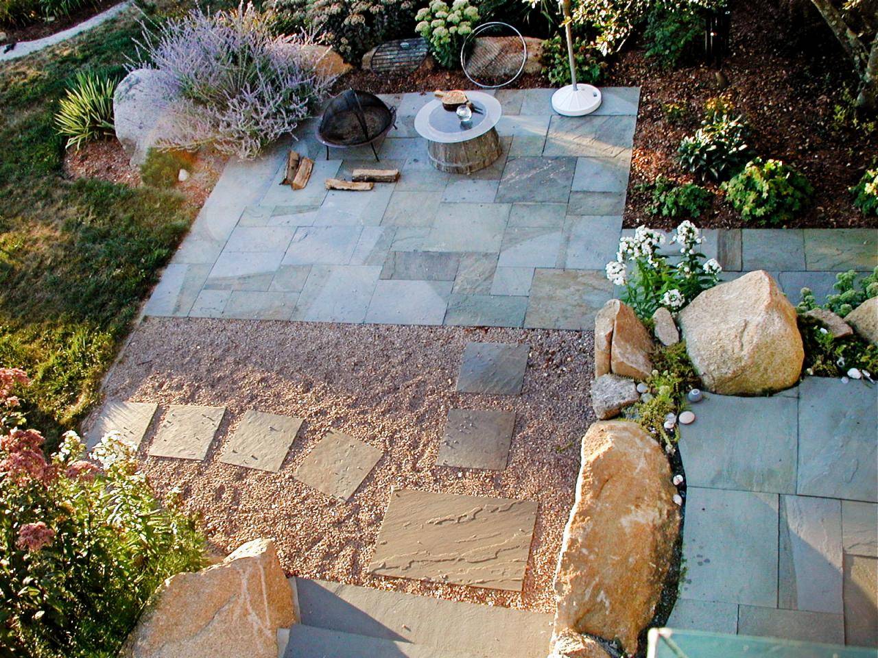 20 Garden Stone Patio Ideas To Consider | SharonSable