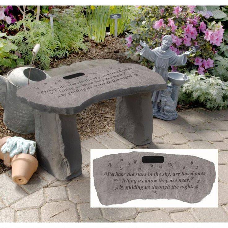 19 Personalized Memorial Garden Benches Stone Ideas Worth a Look ...