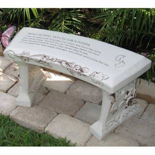 19 Personalized Memorial Garden Benches Stone Ideas Worth a Look ...