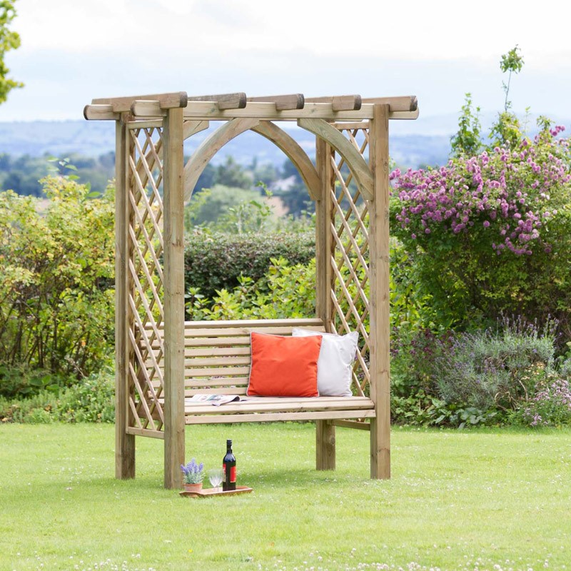 23 Garden Bench with Trellis Ideas You Should Look | SharonSable