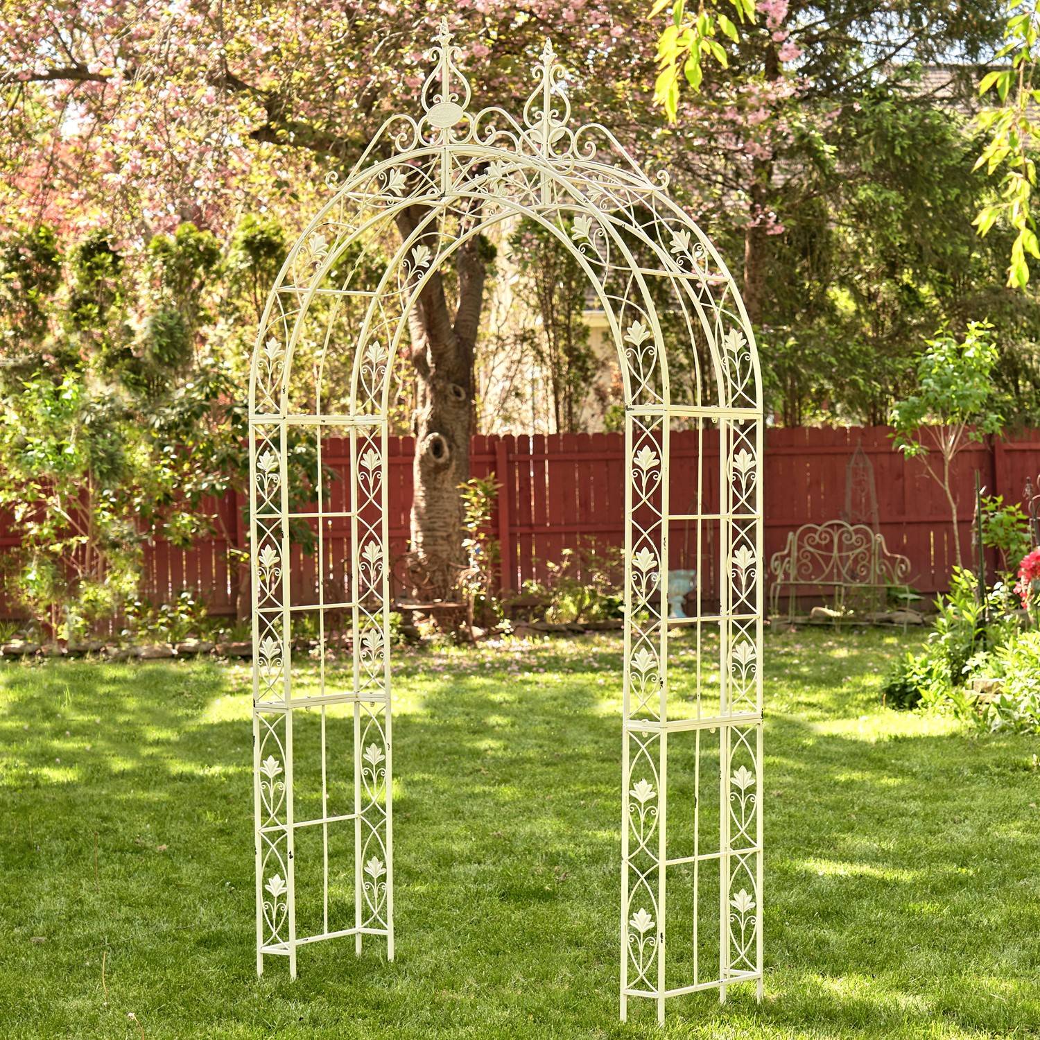 15 White Metal Garden Arch Ideas For This Year | SharonSable