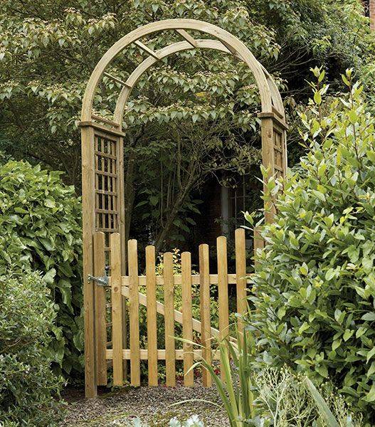 25 Wooden Garden Arch with Gate Ideas You Should Check | SharonSable