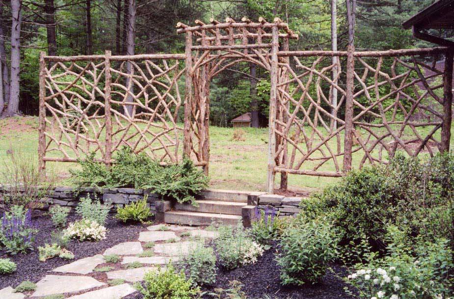 23 Rustic Tree Branch Garden Fence Ideas You Cannot Miss | SharonSable